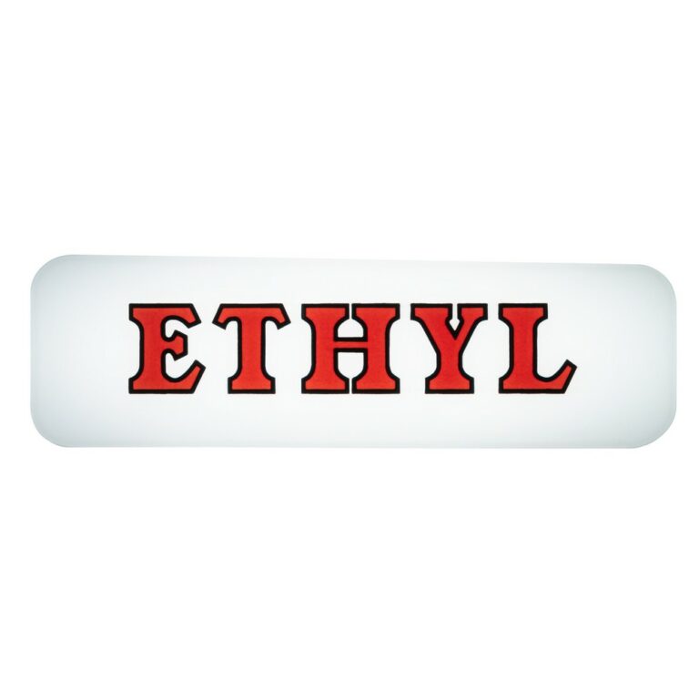 Ethyl Red #1 Curved Ad Glass - Vic's 66