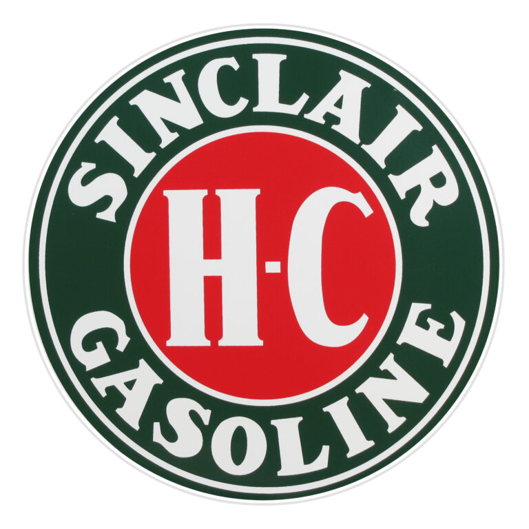 Sinclair H-C Gasoline Round Vinyl Decal - 12", 9", 6", 3" - Vic's 66