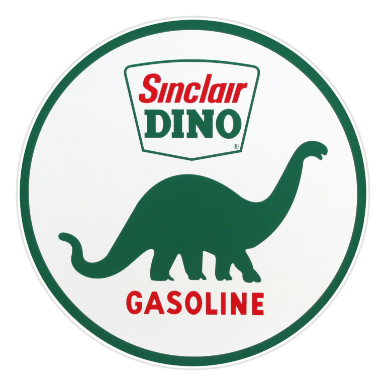 Sinclair Dino Gasoline Round Vinyl Decal - 12", 9", 6", 3", 2" - Vic's 66