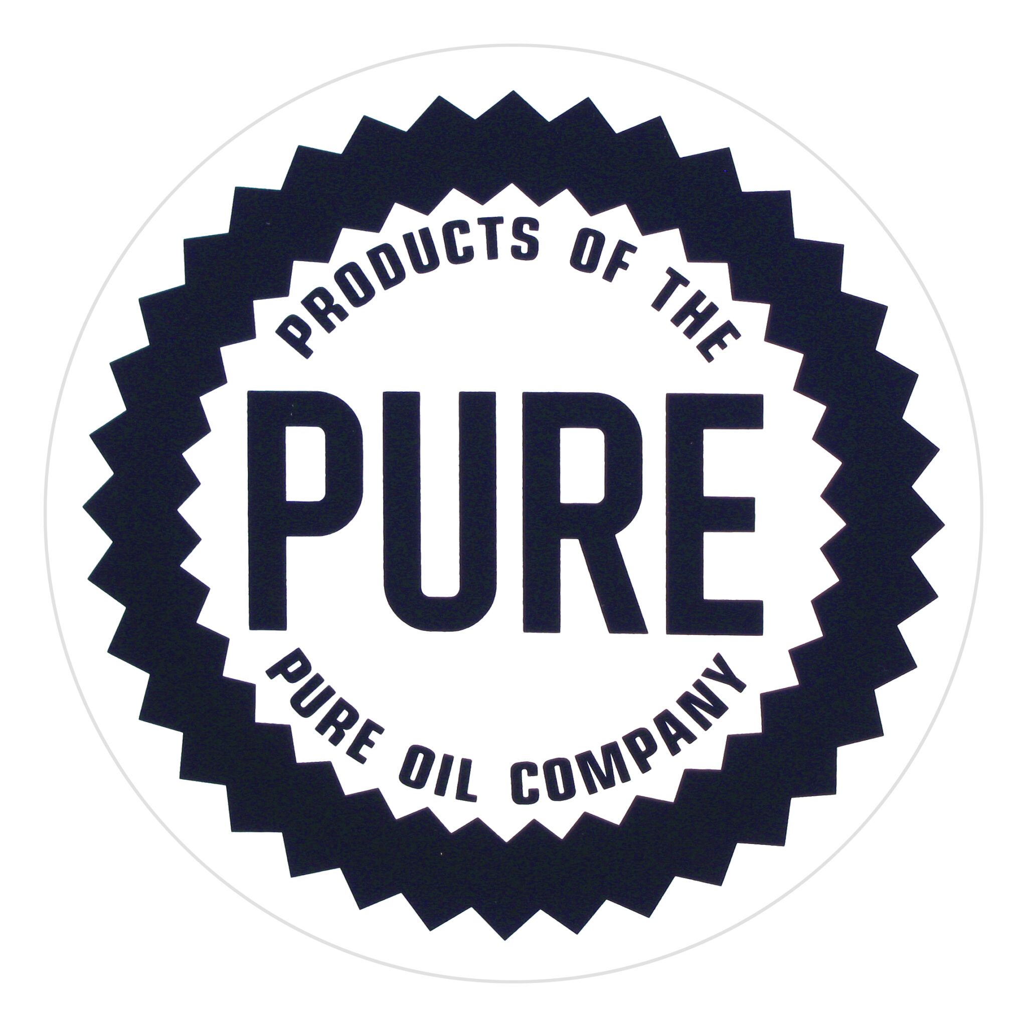 Pure Gasoline Round Vinyl Decal - 12", 6", 3", 2" - Vic's 66