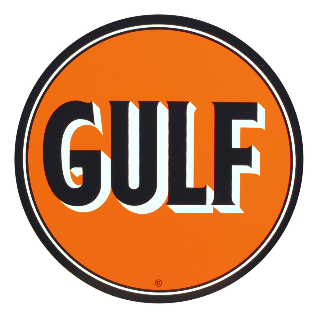 Gulf Round Vinyl Decal - 12", 9", 6", 3", 2" - Vic's 66