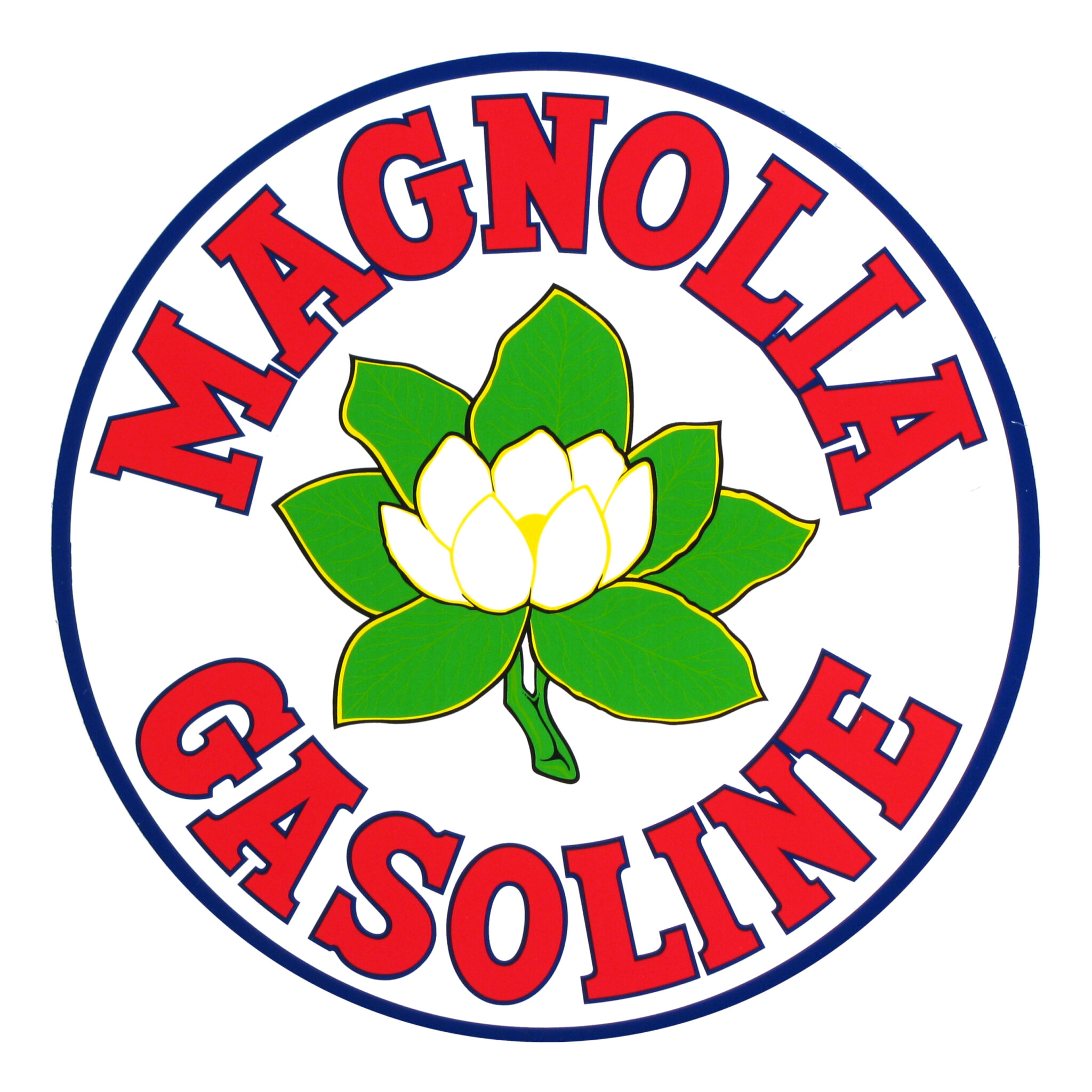 Magnolia Gasoline 12" Round Vinyl Decal - Vic's 66