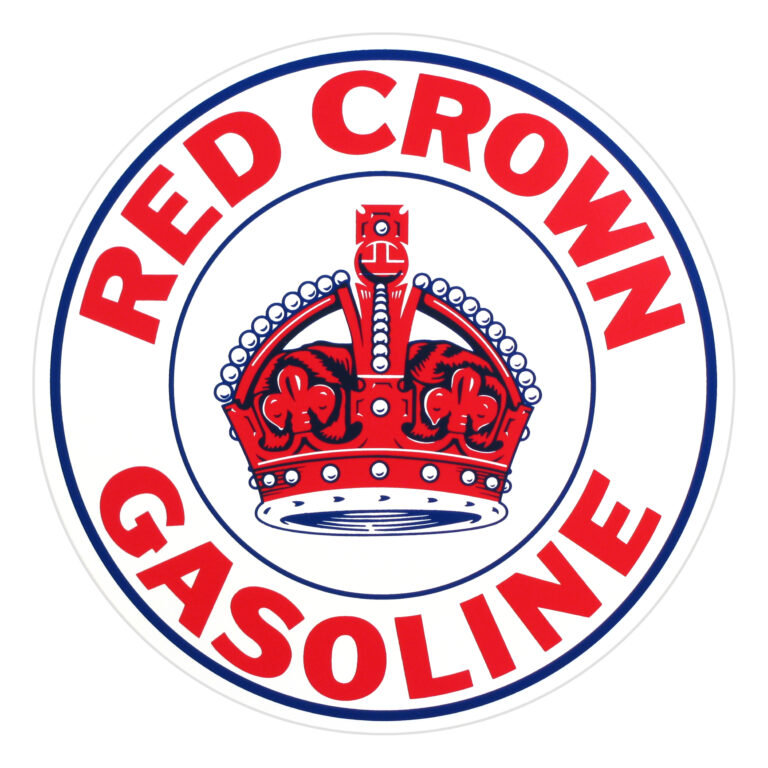 Red Crown 12" Round Vinyl Decal - Vic's 66