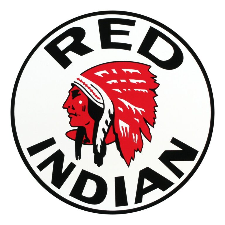 Red Indian 12" Round Vinyl Decal - Vic's 66