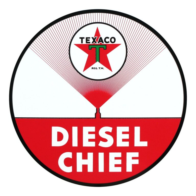 Texaco Diesel Chief 12" Round Vinyl Decal - Vic's 66