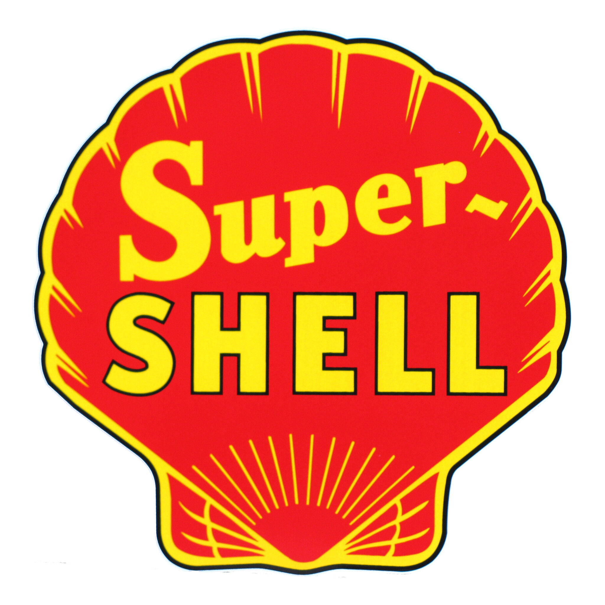 Super Shell Red 12" x 11.75" Die-Cut Vinyl Decal - Vic's 66