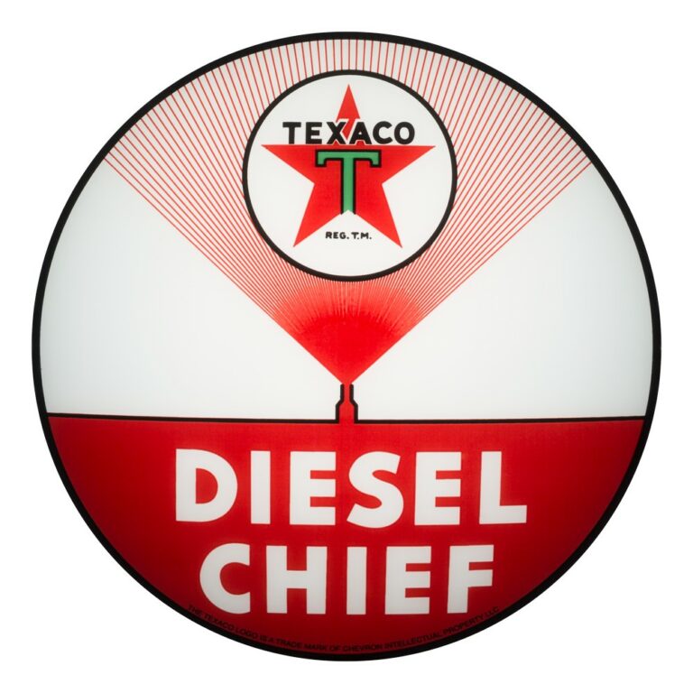 Texaco Diesel Chief 13.5" Gas Pump Globe - Vic's 66