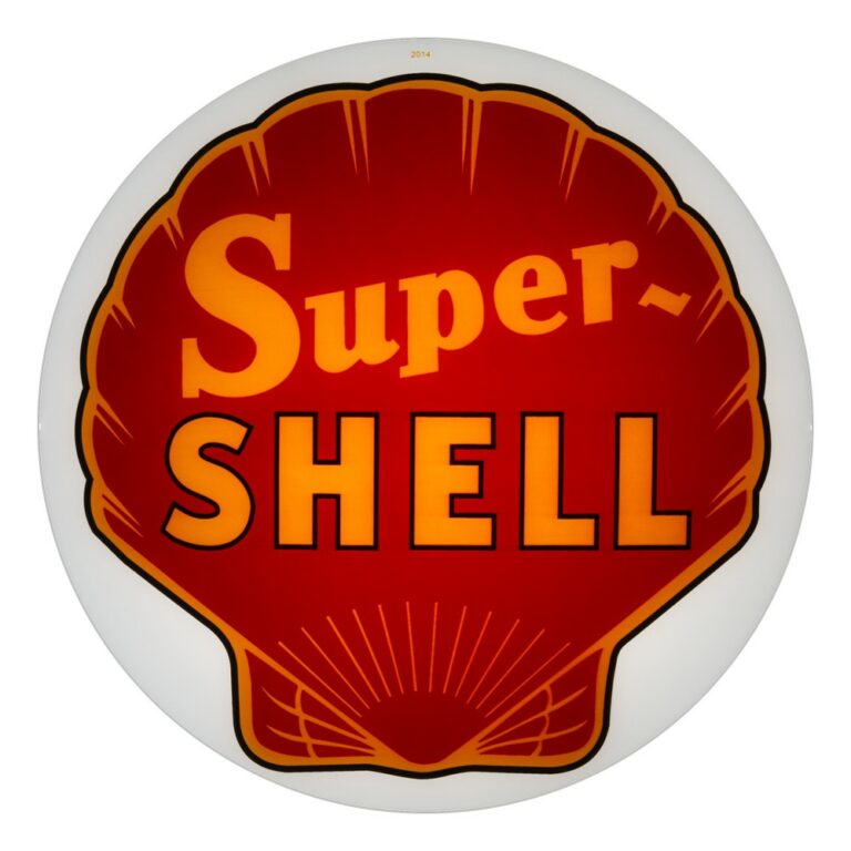 Super Shell (Red) 13.5" Gas Pump Globe - Vic's 66