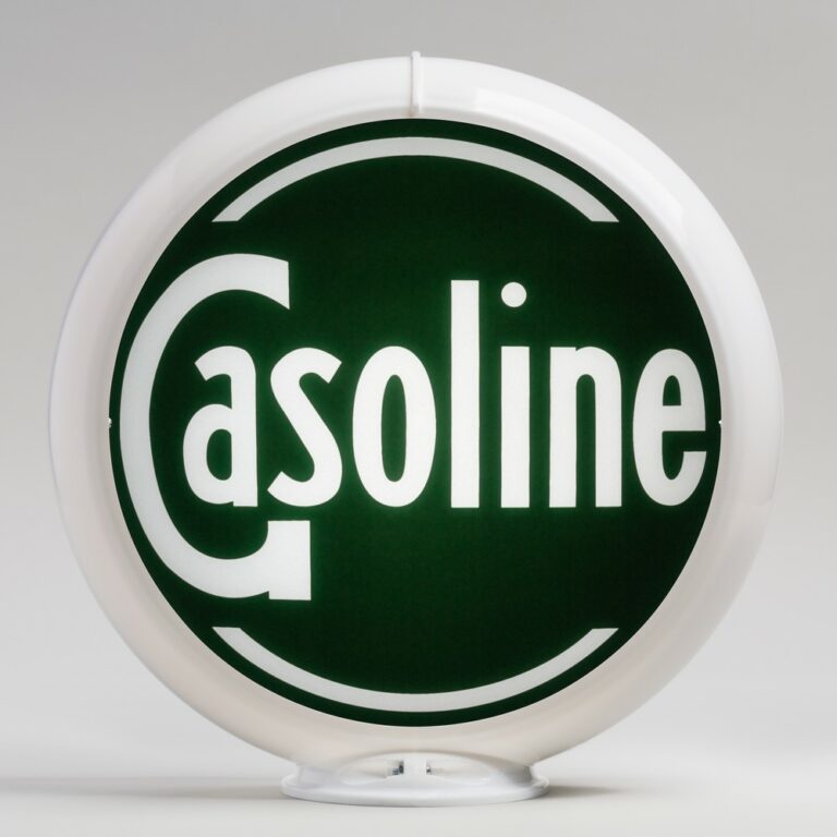 Gasoline (Green) 13.5" Gas Pump Globe - Vic's 66