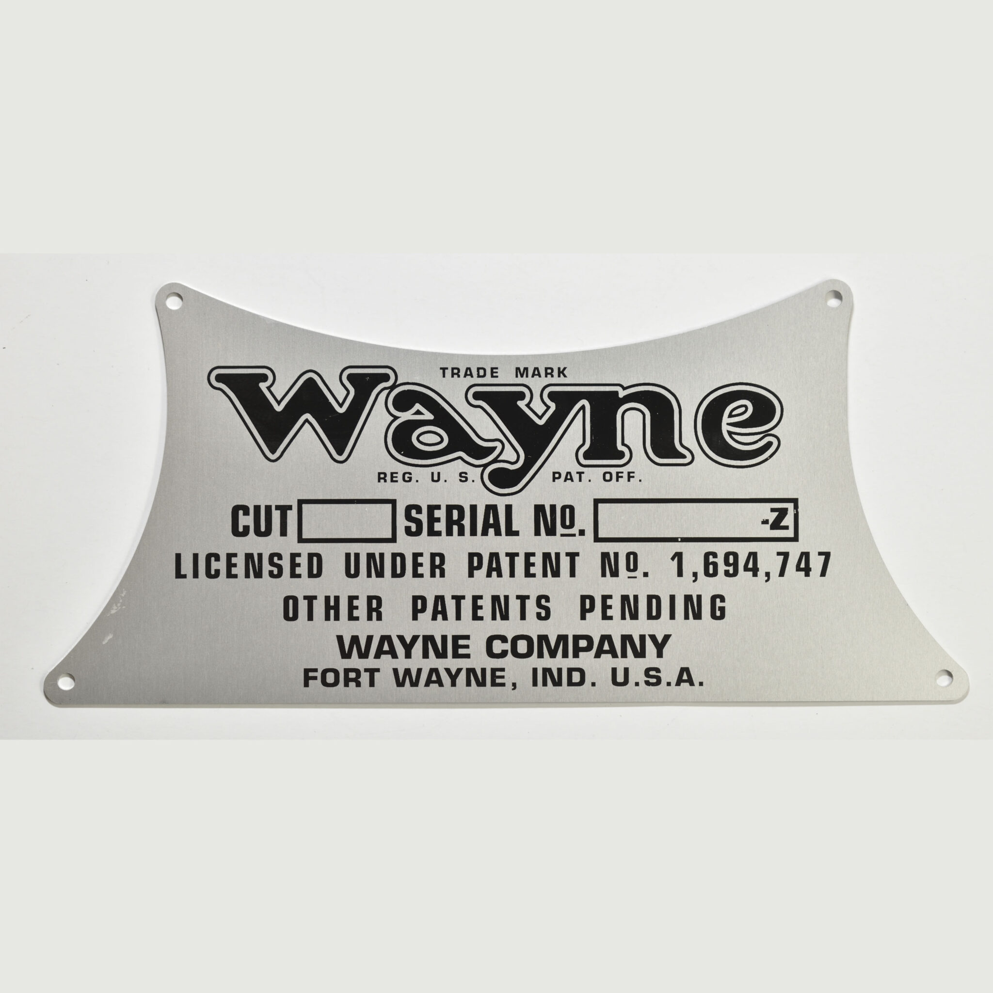 Wayne 800 ID Tag (Trapezoid Shape) - Vic's 66